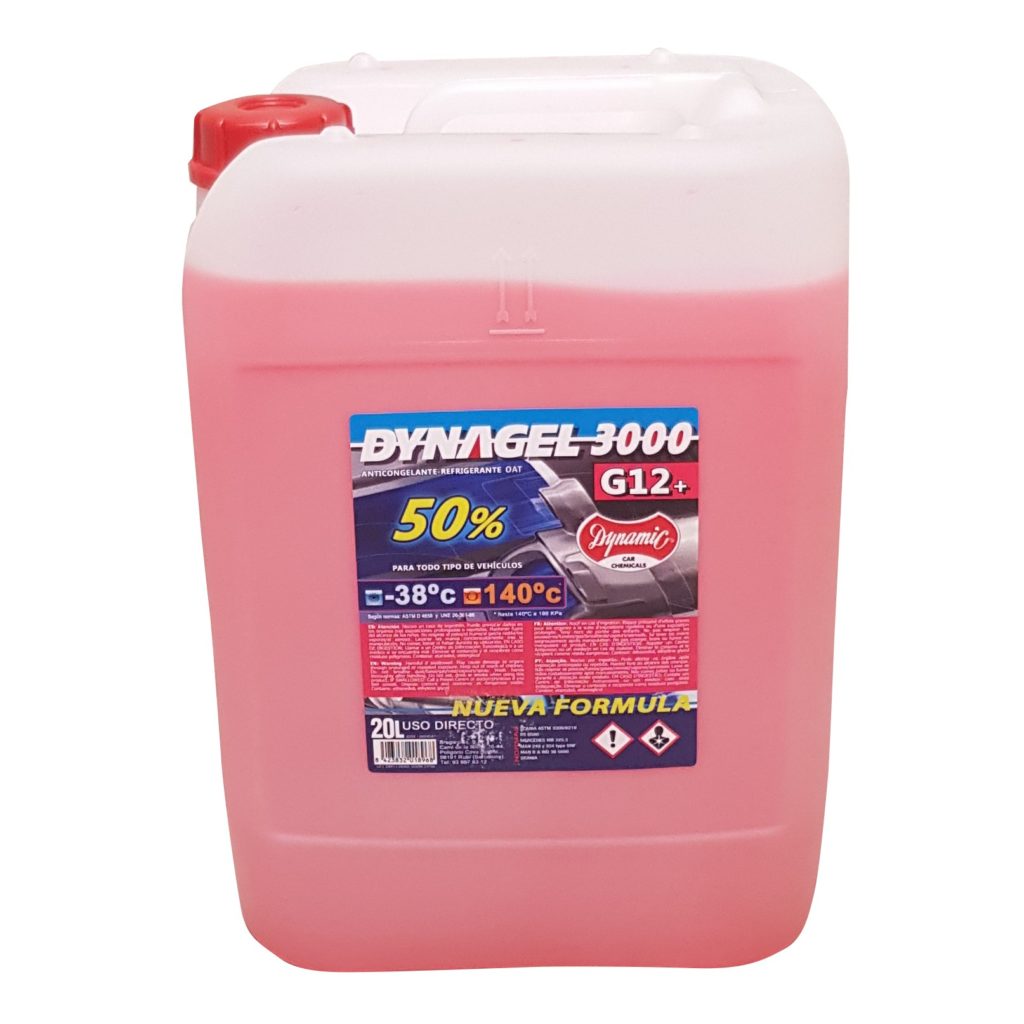 Anticongelante DYNAGEL 3000 50% rojo – 20 lt – Siker Products